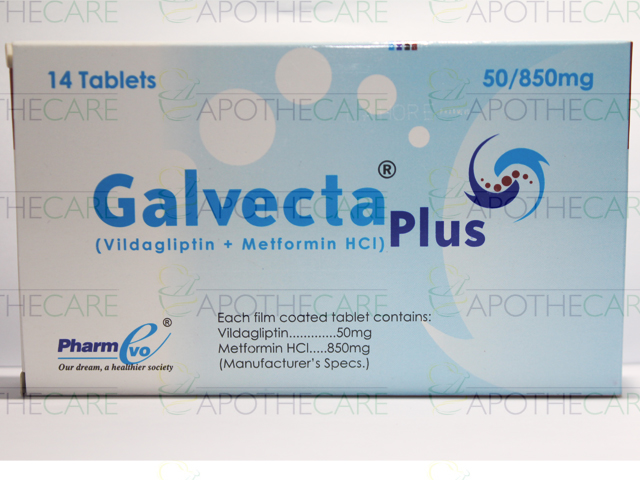 Galvecta Plus Tab 50mg/850mg 14's