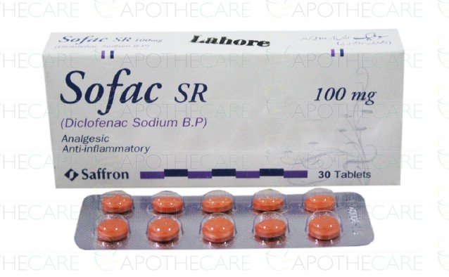 Sofac SR Tab 100mg 3x10's