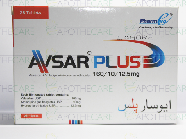 Avsar Plus Tab 160mg/10mg/12.5mg 28's
