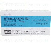 Hydralazine HCL Tab 25mg 20's