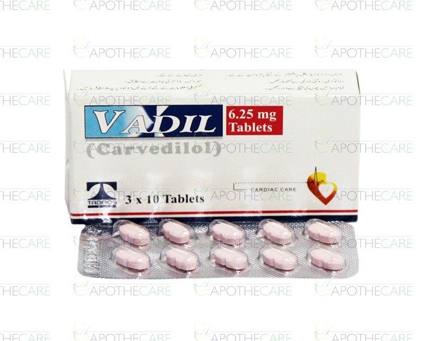 Vadil Tab 6.25mg 3x10's