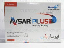 Avsar Plus Tab 160mg/10mg/12.5mg 28's