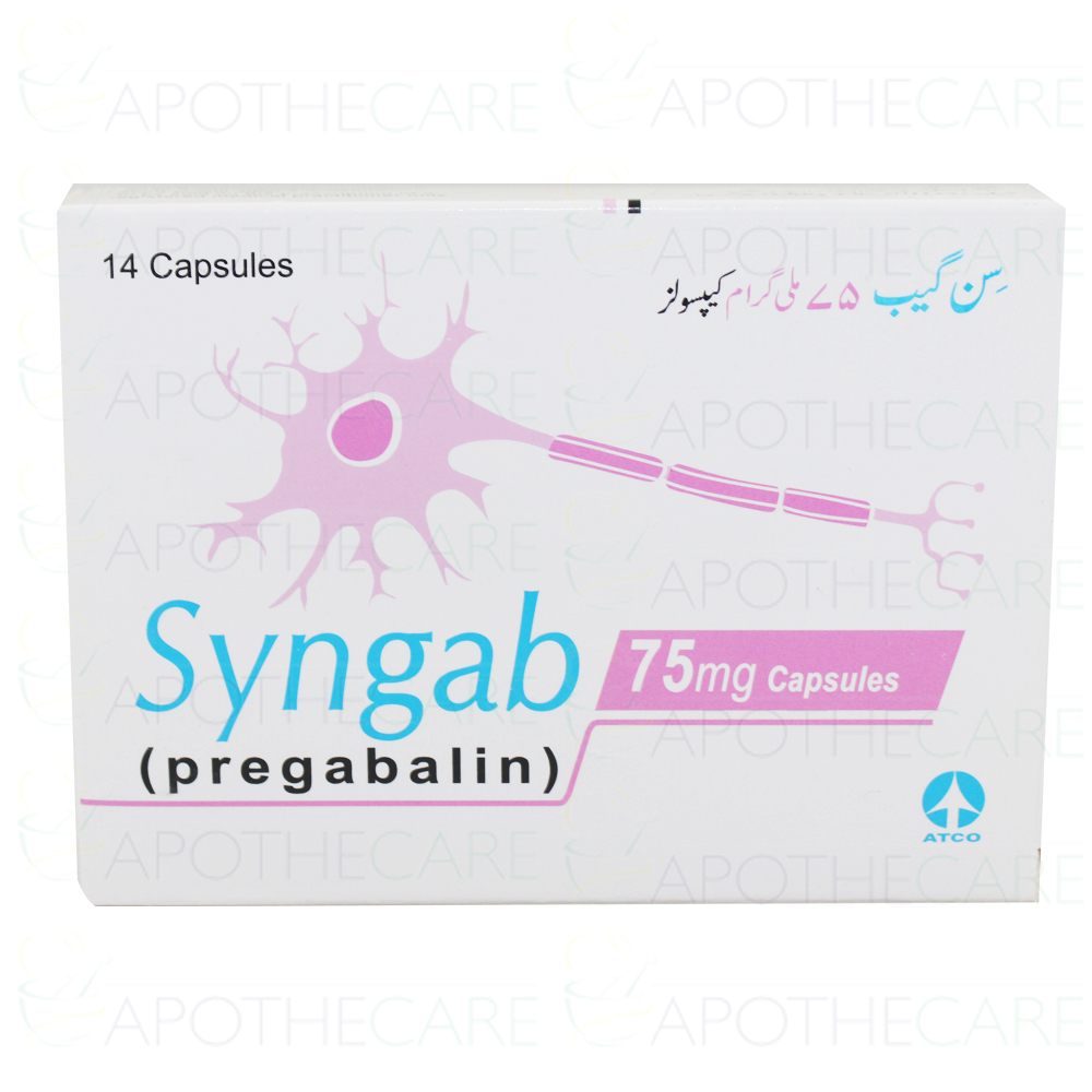Syngab Cap 75mg 14's