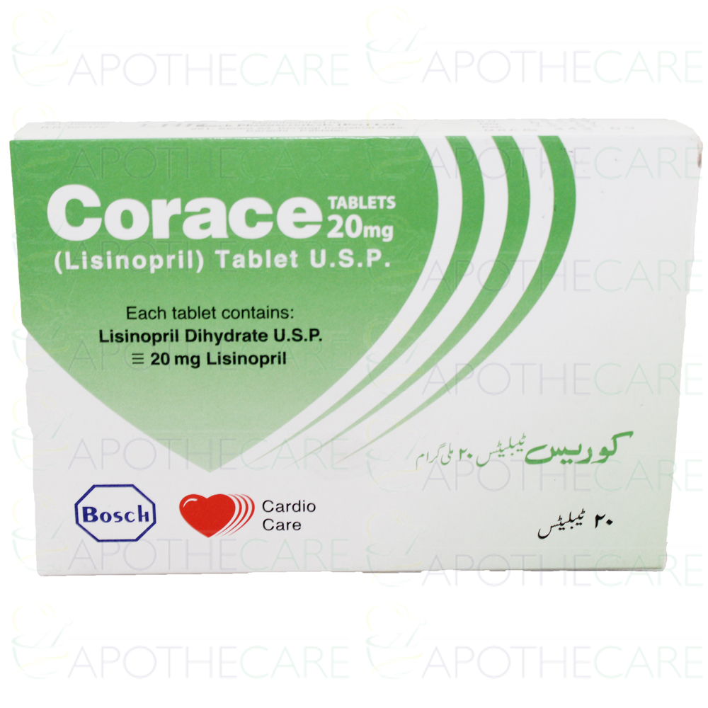 Corace Tab 20mg 2x10's