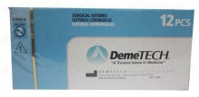 Demetech Demesilk 75cm, 2/0, 30mm, 1/2 circle, CC 12's
